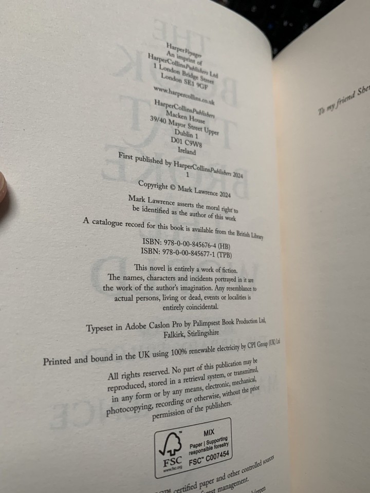 THE LIBRARY TRILOGY - Mark Lawrence - Broken Binding signed & matching ...