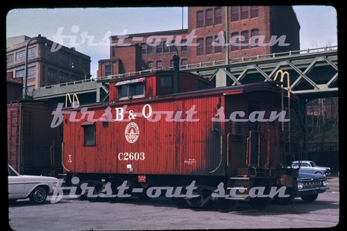 F Original Slide - Baltimore & Ohio B&O C2603 Caboose Philadelphia PA 1967 | eBay