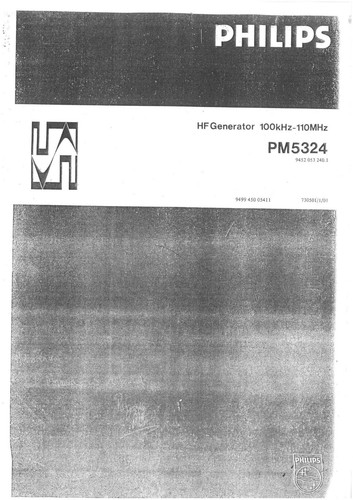 Bedienungsanleitung-Operating Instructions für Philips PM 5324 | eBay