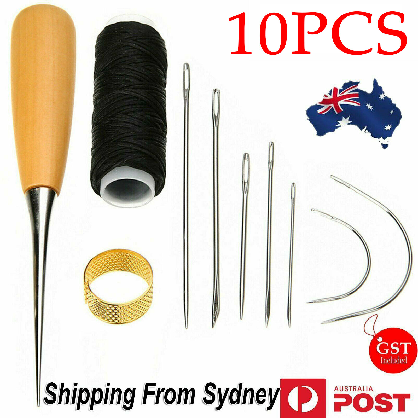 1 SET Sewing Needle Tool Kit Stiching for Leather Sail & Canvas | eBay ...