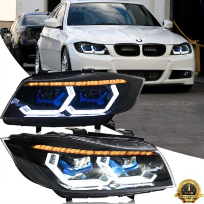 LED Headlight For BMW 3 Series E90 E91 2005-2012 HID Xenon Front Lamps ...