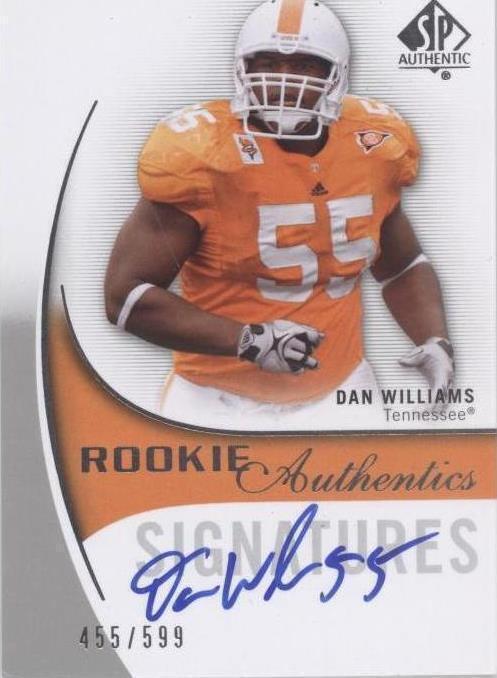 2010 SP Authentic - Rookie Authentics Signatures Dan Williams #145 /599 ...