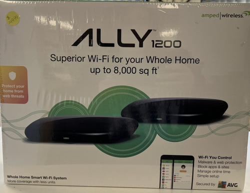 NEW Ally 1200 Amped Wireless Home Smart Wi-Fi System W/Router & Range ...