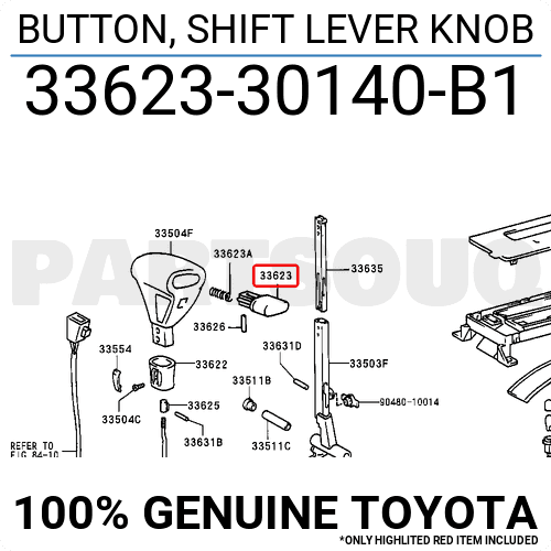 3362330140B1 Genuine Toyota BUTTON, SHIFT LEVER KNOB 33623-30140-B1 | eBay