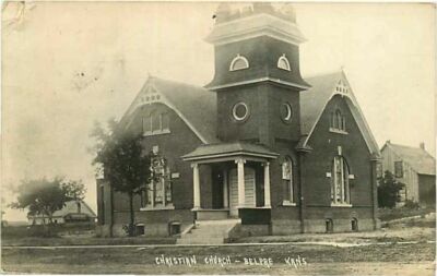 Real Photo Postcard Christian Church, Belpre, Kansas | eBay