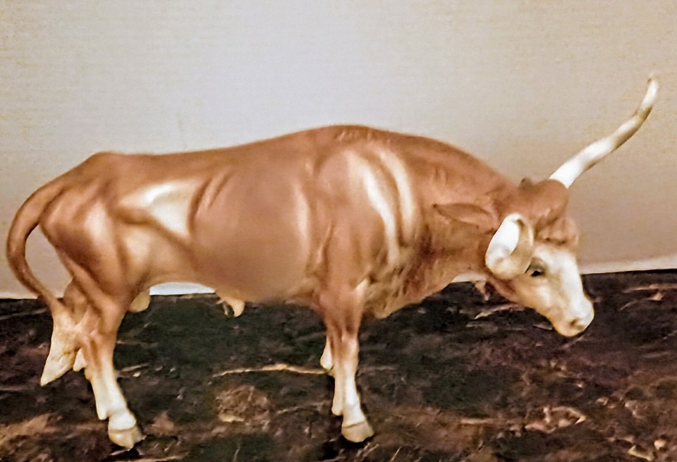 Vintage 1960's Breyer Reeves Early TEXAS LONGHORN BULL Brown READ!! | eBay