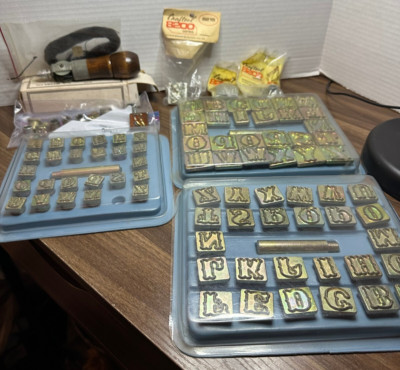 Vintage Craftool Co Alphabet Stamp Lot Leather Set Art tools Stamps 130 ...