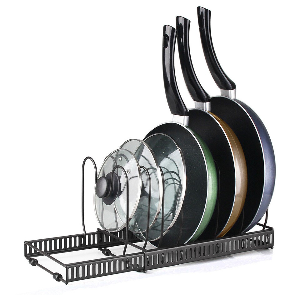 Expandable Kitchen Pan Stand Saucepan Pot Rack Cupboard Storage ...