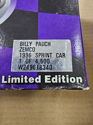 Billy Pauch #1 Zemco 1996 Winged Sprint Car Action 1/24 / 1 of 4500 ...