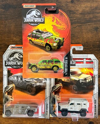 Matchbox Jurassic World Park '93 Ford Explorer, Ingen Humvee & Textron ...