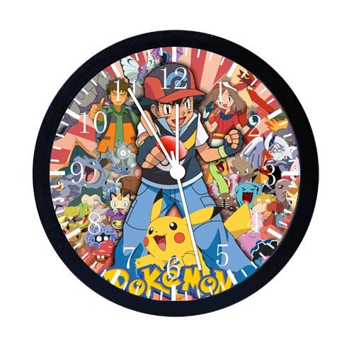 Pikachu Pokemon Wall Clock 12" Large Personalized option with adding ...