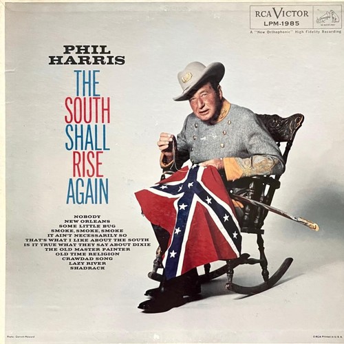 PHIL HARRIS HAND SIGNED AUTOGRAPH CARD w/ LP ALBUM "THE SOUTH SHALL ...