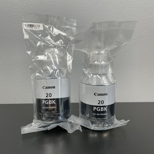 Canon GI-20 PGBK Lot of 2 Black Ink Refill Bottles 170 ml - No Box ...