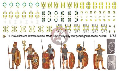 Peddinghaus 1/72 Roman Infantry Shield Heraldry for Figures [Decal ...