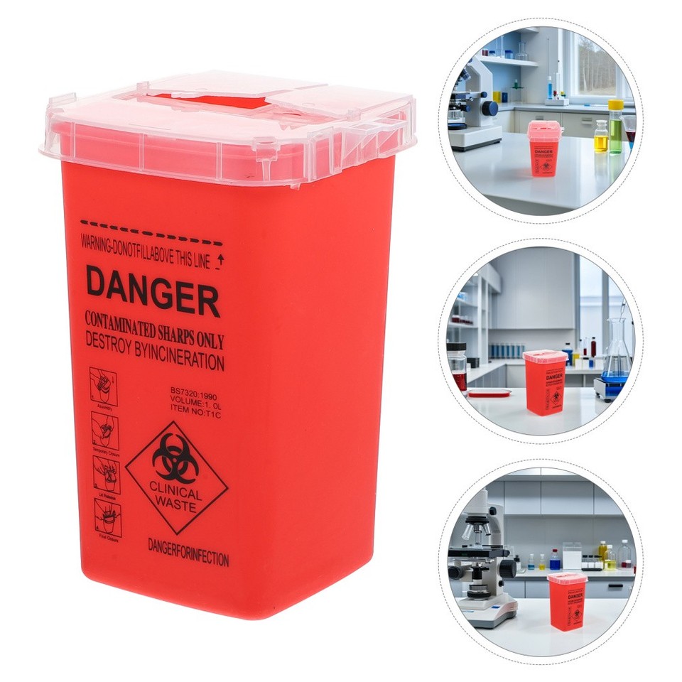 5pcs Safe Needle Disposal Container Sharps Waste Bin For And Beauty ...