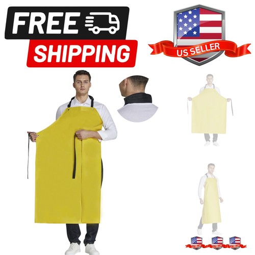 Rubber Waterproof Apron Butcher Heavy Duty -Oil Chemical Resistant ...