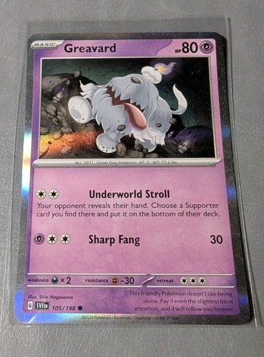 Greavard 105/198 (Holo) Scarlet & Violet Promo - Pokemon TCG [Near Mint ...