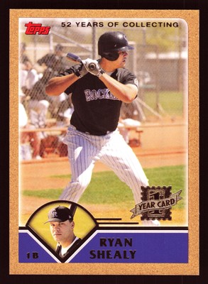 Ryan Shealy Colorado Rockies 2003 Topps Traded Gold #T185 SN /2003 | eBay
