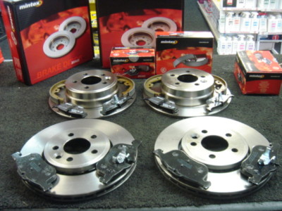 ROVER 75 MINTEX FRONT REAR BRAKE DISCS BRAKE PADS HANDBRAKE PARKING ...