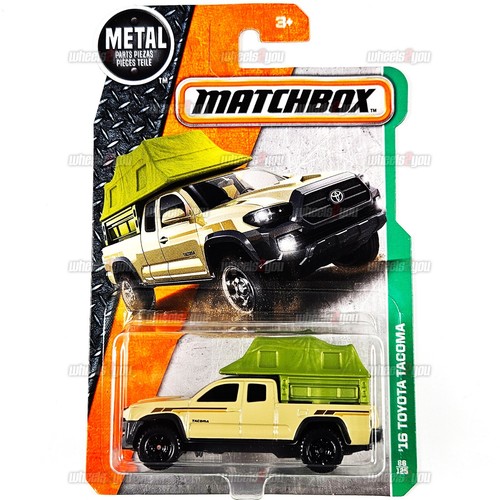 2017 Matchbox 16 TOYOTA TACOMA #86 tan with Camper - MBX Explorers - 1: ...