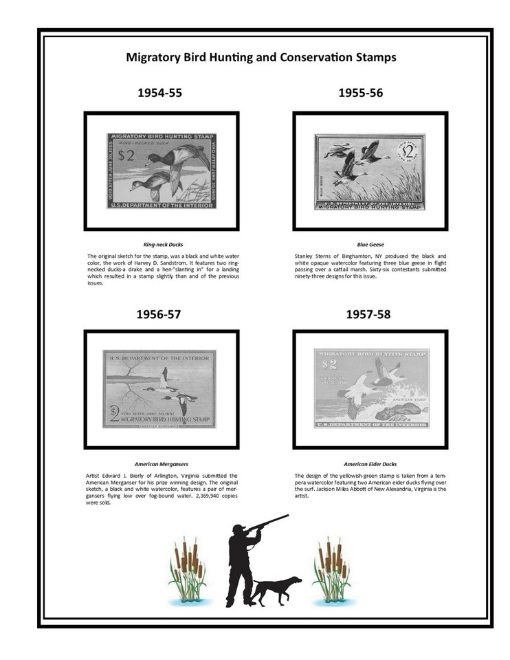 Part I: Mac's RW1-RW64 1934-1997 U.S. Federal Duck Stamp Album ...