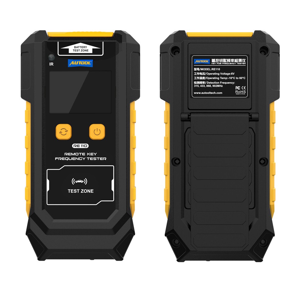 Remote Key Frequency Tester Key Fob Signal Detector W/ Button Battery ...