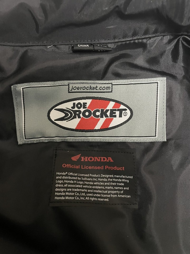 Honda Joe Rocket Jacket Liner Mens XL Motorcycle Racing Full Zip ...