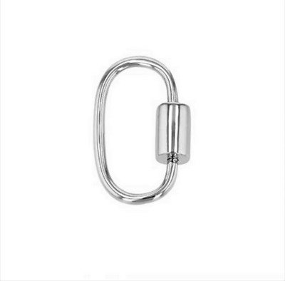 12mm 14k White Gold Charm Carabiner Lock Bail Enhancer Extender Pendant ...