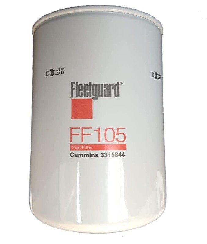 FF105 Fleetguard Fuel Filter Spin On, Replaces Baldwin BF957, Donaldson ...