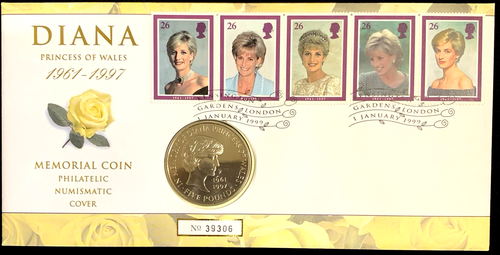 Diana Princess of Wales 1961-1997 Memorial Coin/Stamp Cover, G-2 | eBay