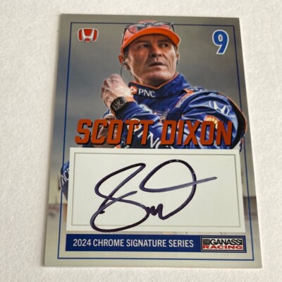 Scott Dixon 2024 Chrome Signature Series Signed Card Ganassi 1/100 Read ...