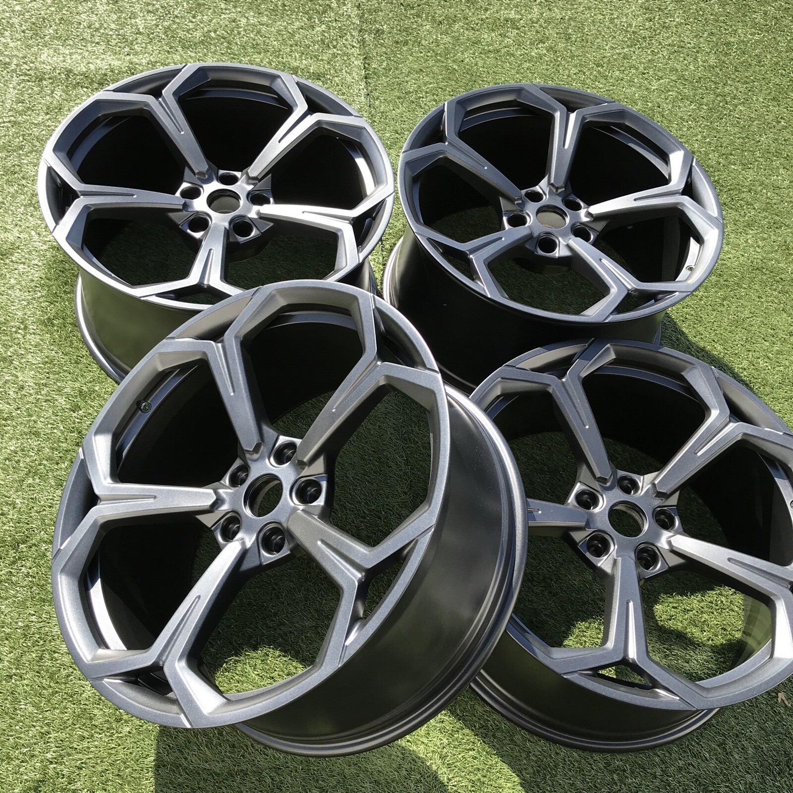 22" URUS LAMBORGHINI RIMS OEM GENUINE GREY SET 4 STOCK FACTORY RIMS ...