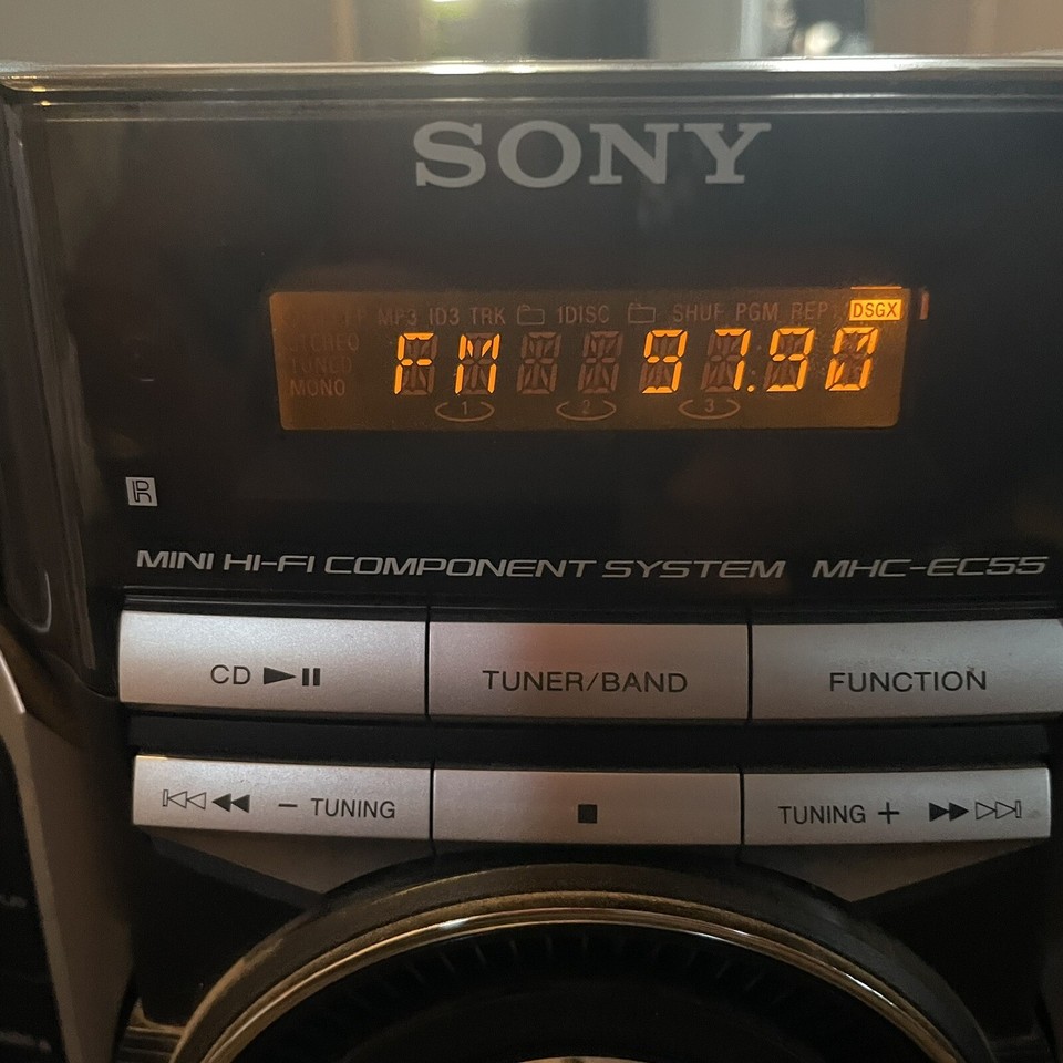 Sony Mini HI-FI Shelf Component System MHC-EC55 3 Disc Changer Antenna ...