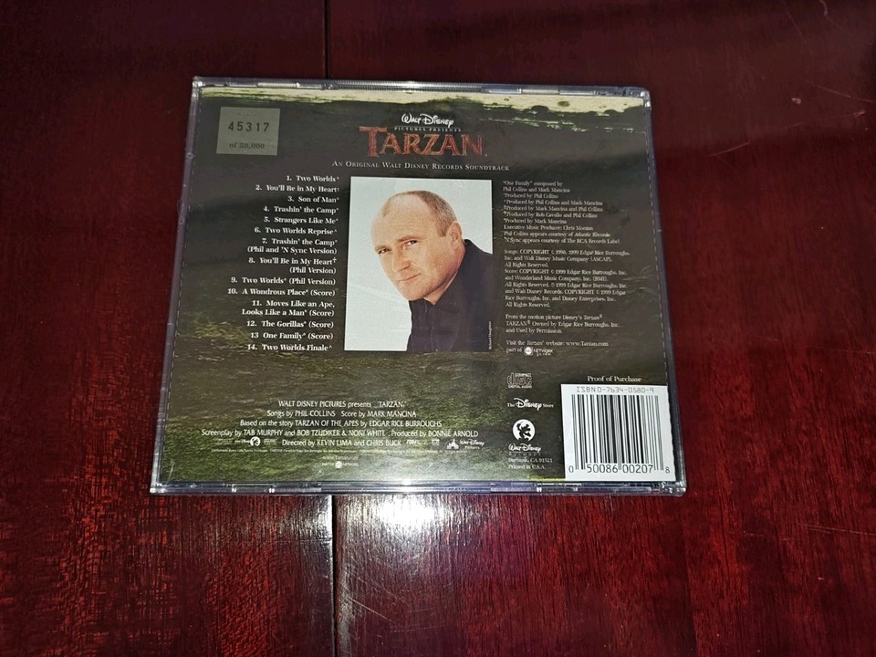 Walt Disney Tarzan Soundtrack Phil Collins 1999 Disney Records - Sealed ...