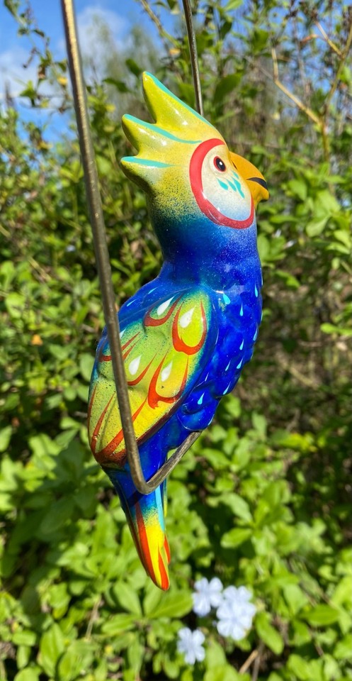 Talavera Bird Handmade Painted Ceramic Parrot Mexican Pottery Hanging ...