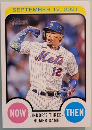 2022 Topps Heritage Now & Then Francisco Lindor | eBay
