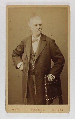 Homme par Berthaud PARIS AMIENS c1880 FRANCE Photo Cdv Vintage Albumine ...