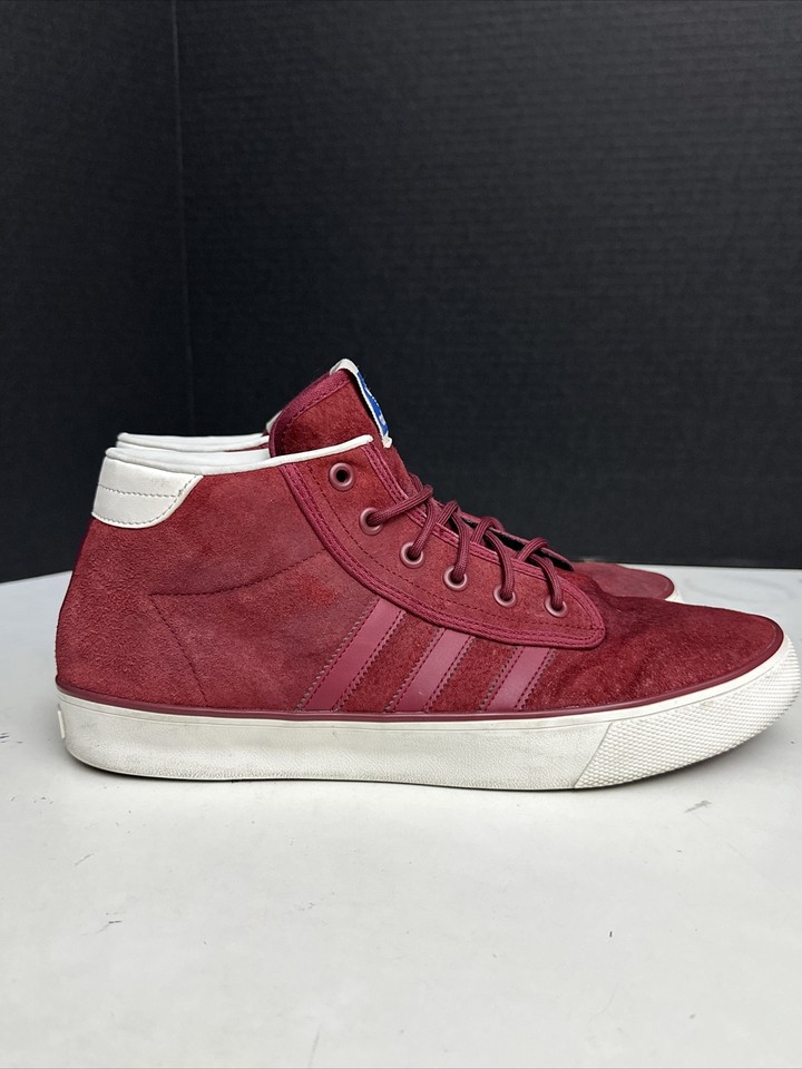 Adidas Red Suede High Top Sneakers Shoes 12 Kiel | eBay