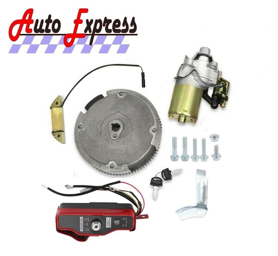 NEW HONDA GX270 9HP ELECTRIC START KIT STARTER MOTOR & SOLIONIOD ON/OFF ...