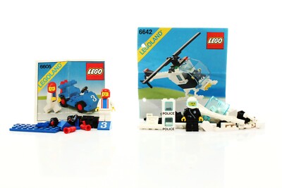 Lego Classic Town Set 6605 Road Racer + 6642 Police Helicopter 100% ...