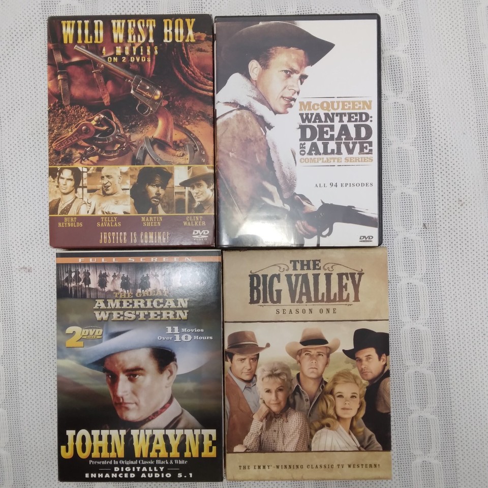 Classic Collection Of Western DVDs, Lot of 10 boxed Sets of DVDs,totals ...