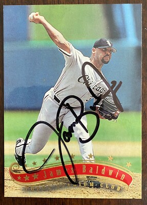 James Baldwin Auto Signed 1997 Topps Stadium Club Baseball #317 White ...