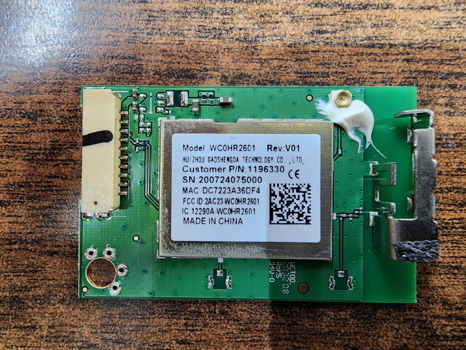 OEM ONN 100012585 WiFi Module WC0HR2601 & Power Button (Up 2 & 1) | eBay