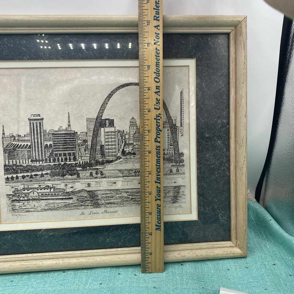Vintage Gateway Arch St Louis MO Arch Framed Print By M. Rageth #586 Of ...