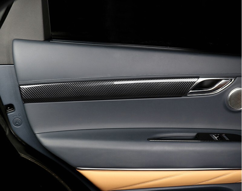 Carbon Fiber ABS Inner Door Panel Armrest Stripes Cover Trim For ...