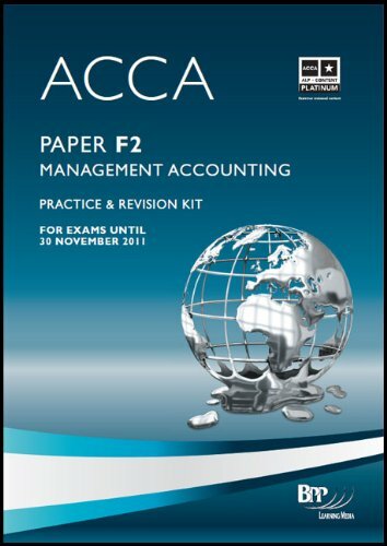 ACCA - F2 Management Accounting: Paper F2: Revision Kit By BPP L | eBay