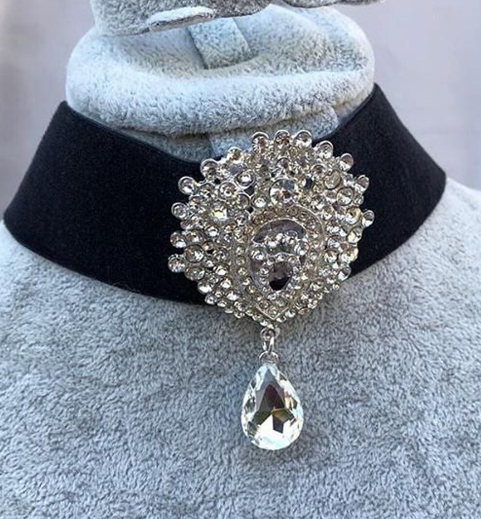 Handmade Exclusive Extra Long Rhinestone Jewelry Ring Necklace Set | eBay