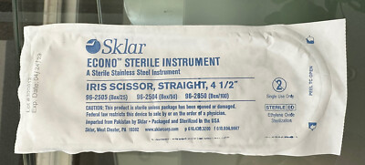 New Sklar Econo Sterile Instrument: Iris Scissor, Straight 4.5 ...
