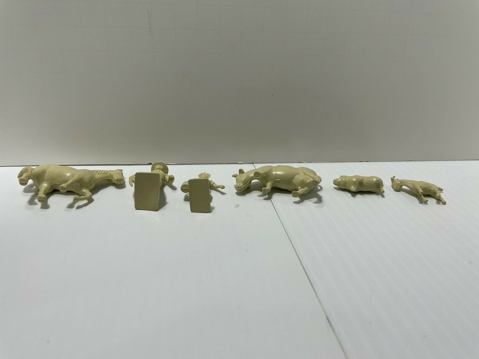 Rare Original Marx Marxville Farm Playset HO / 40mm Size Figures Figure ...