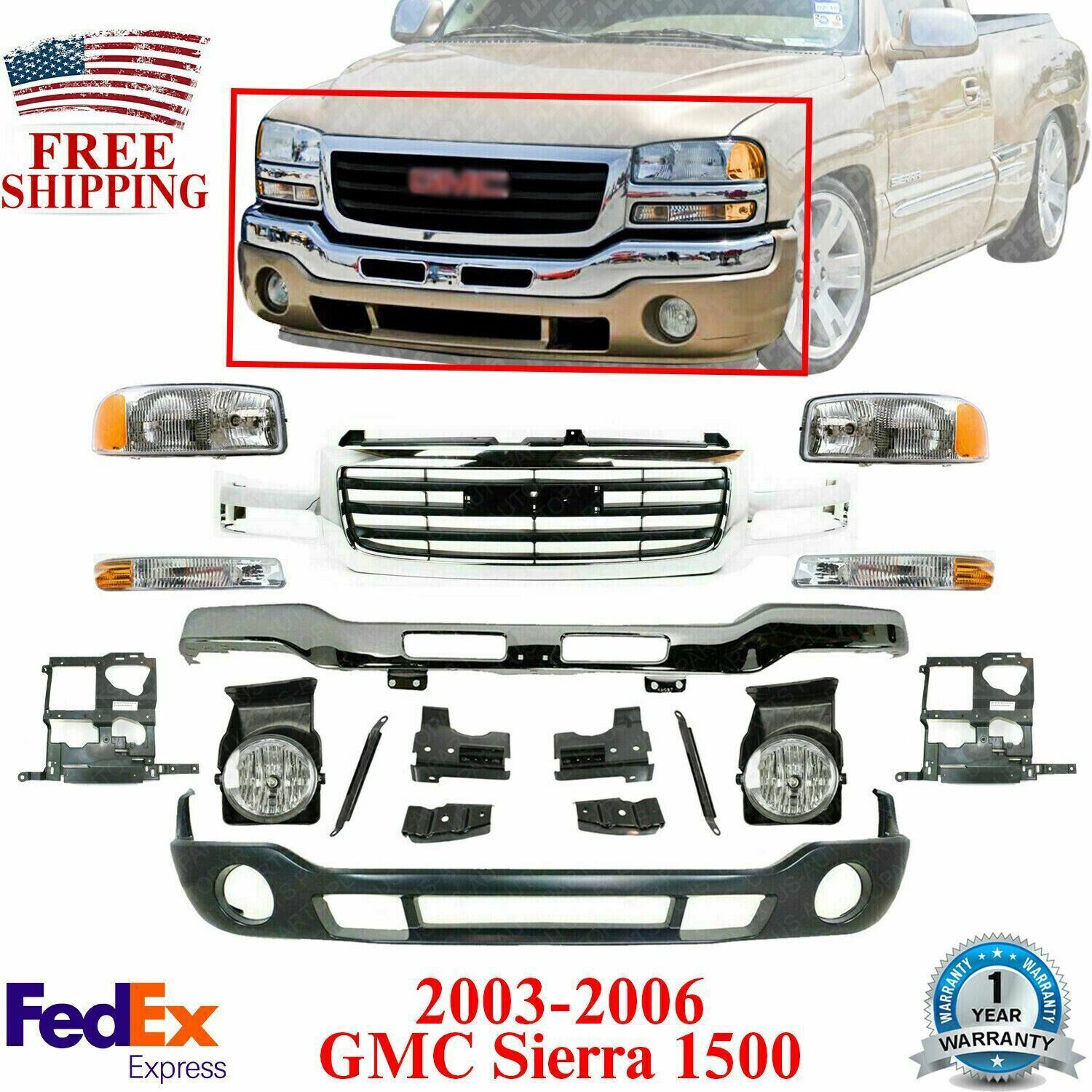 2006 Gmc Sierra Front Bumper